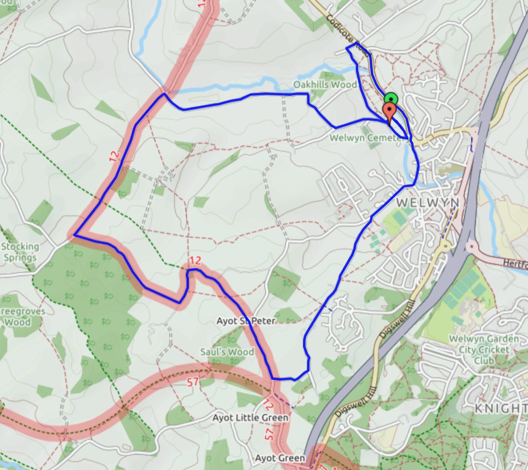 Course Map | Welwyn 10k run